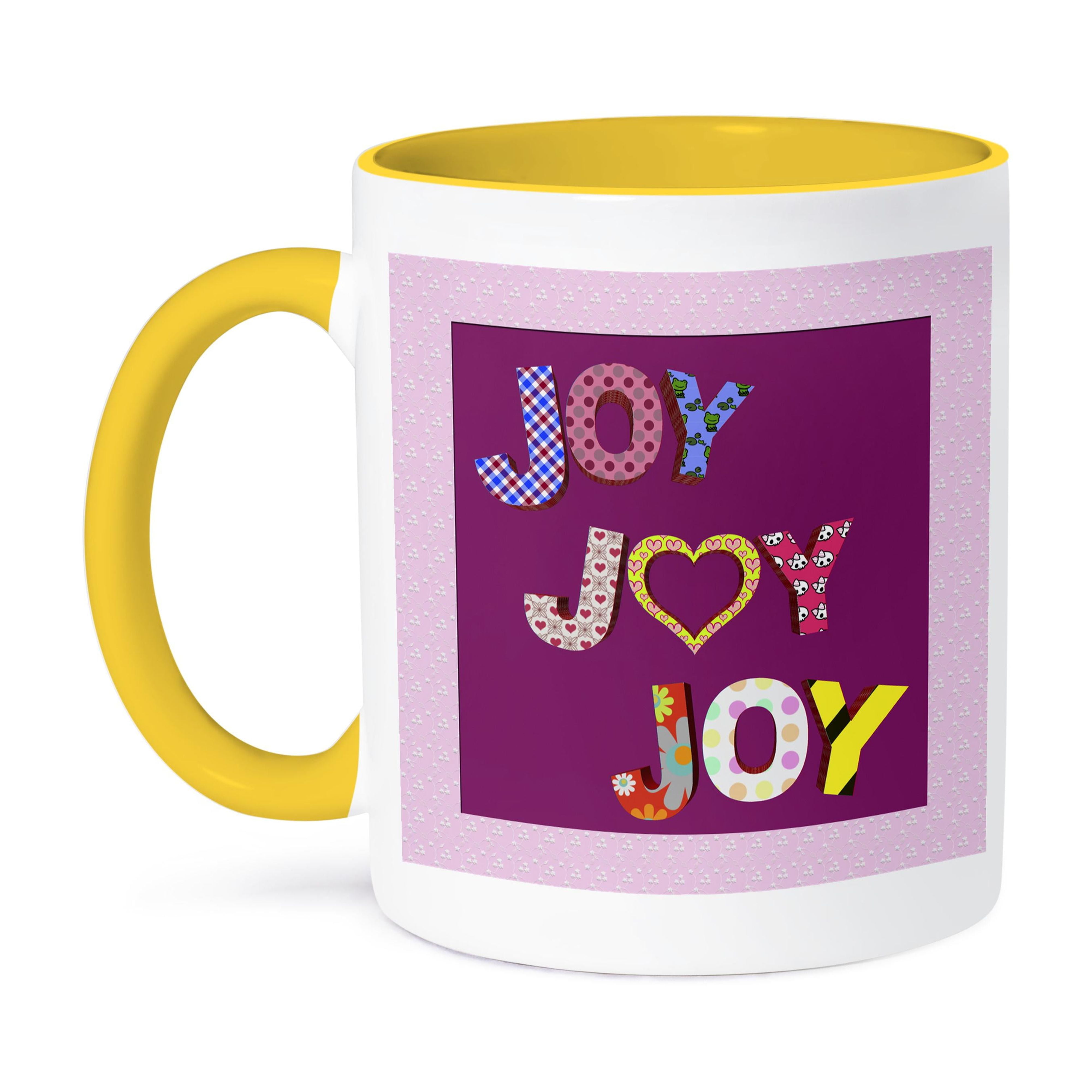 3dRose, Joy, Joy, Joy. Cute text design with with lots of fun wallpaper. Hearts plaids polkadots ...