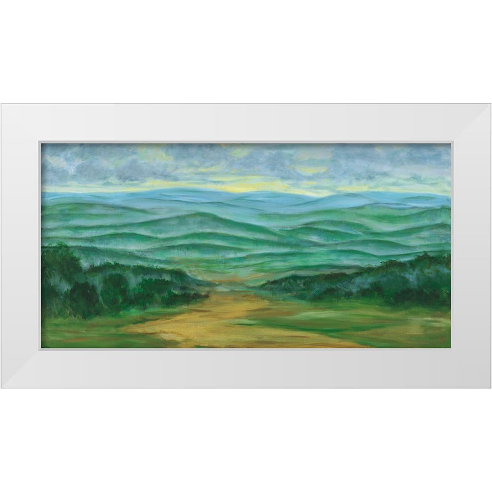 Joy, Julie 14x9 White Modern Wood Framed Museum Art Print Titled - Misty Mountain View I ...