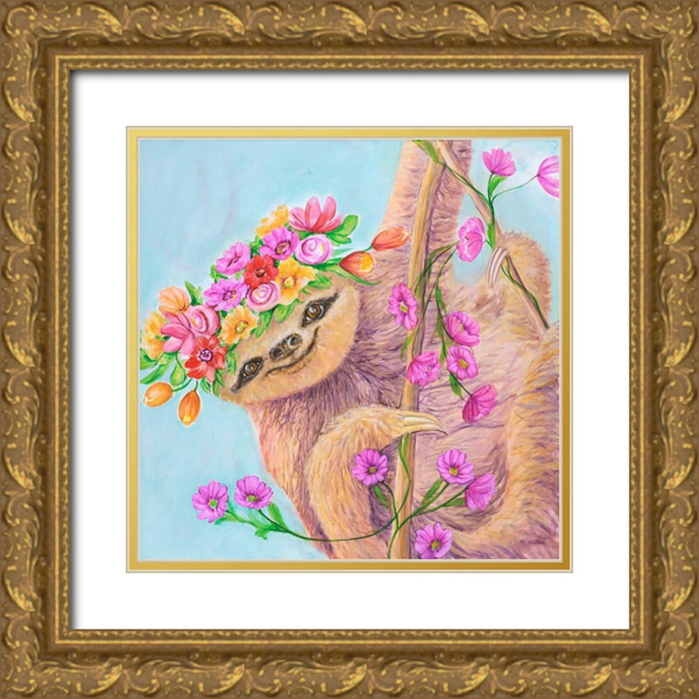 Joy, Julie 15x15 Gold Ornate Wood Framed with Double Matting Museum Art ...