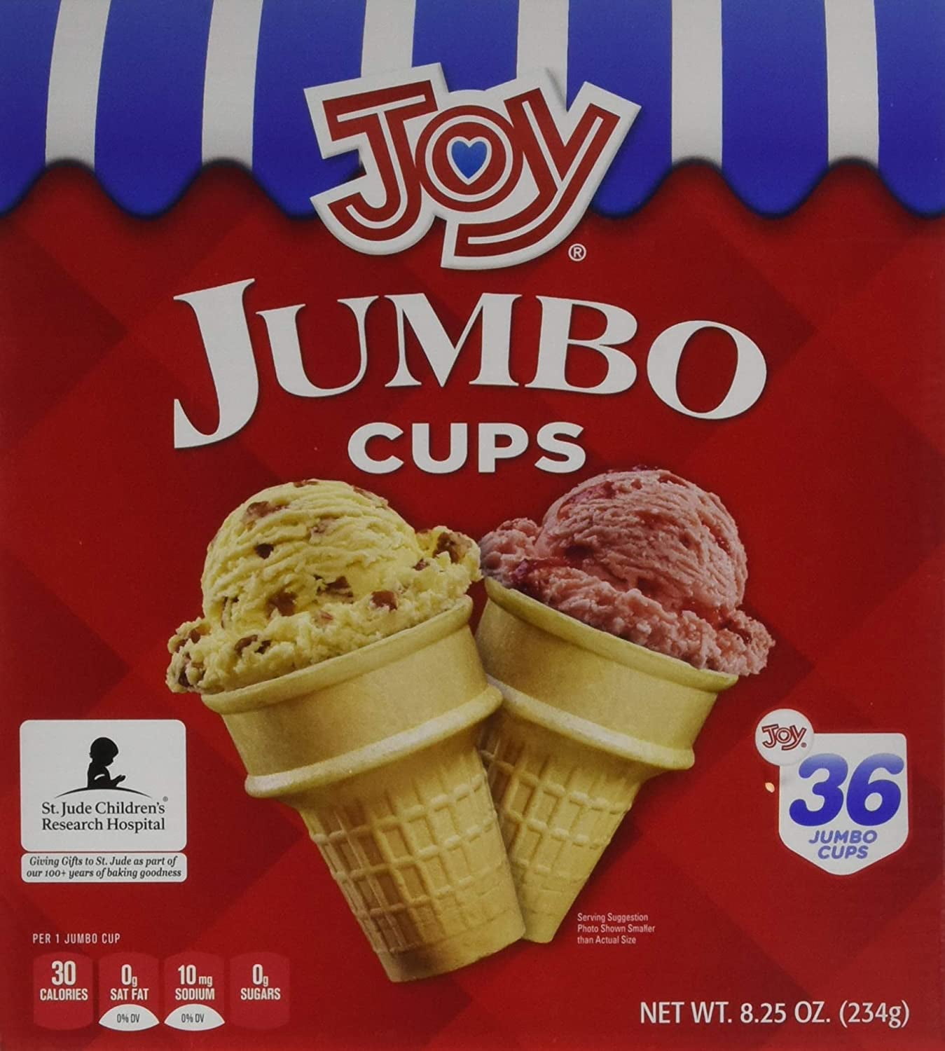 Joy Jumbo Cups Cones 36 Cups Net Wt 8.25 Oz - Walmart.com