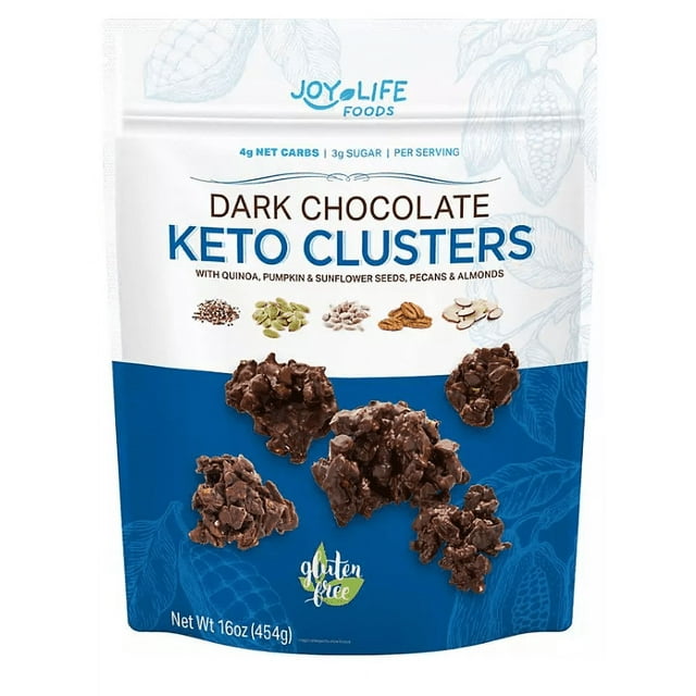 Joy Life Foods Dark Chocolate Keto Cluster 16 oz - Walmart.com