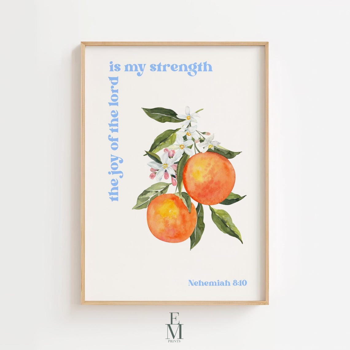 The Joy Of The Lord Is My Strength L Nehemiah 8:10 Scripture Wall Art ...
