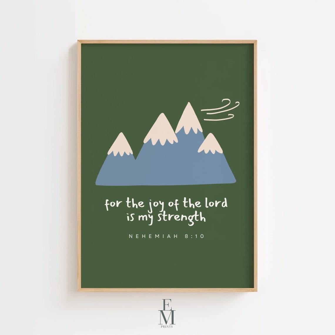 Joy Of The Lord Wall Art L Nehemiah 8:10 Bible Verse Print L Christian ...