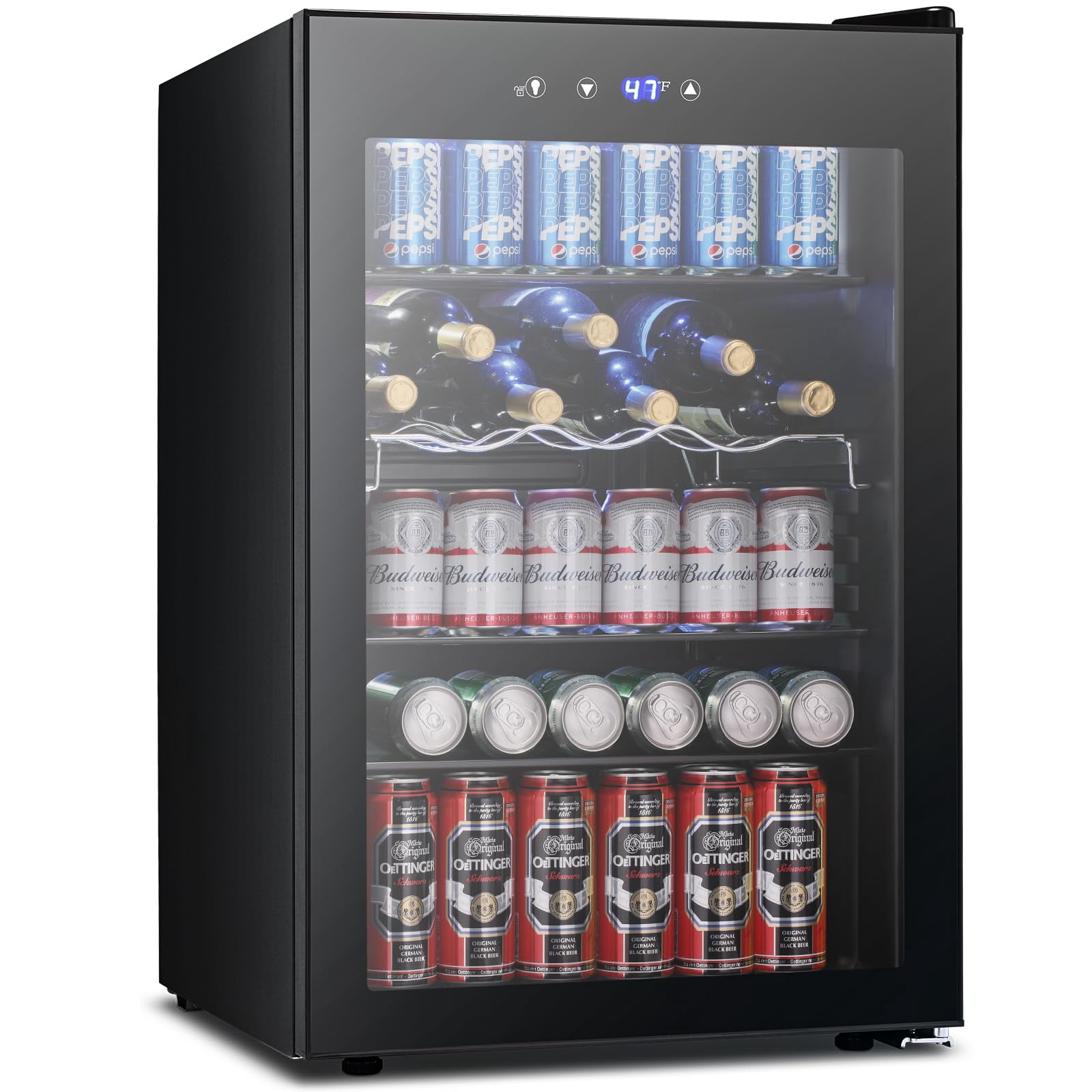 Joy Pebble Beverage Refrigerator Cooler 4.4 Cu.Ft,145 Can Mini Fridge ...