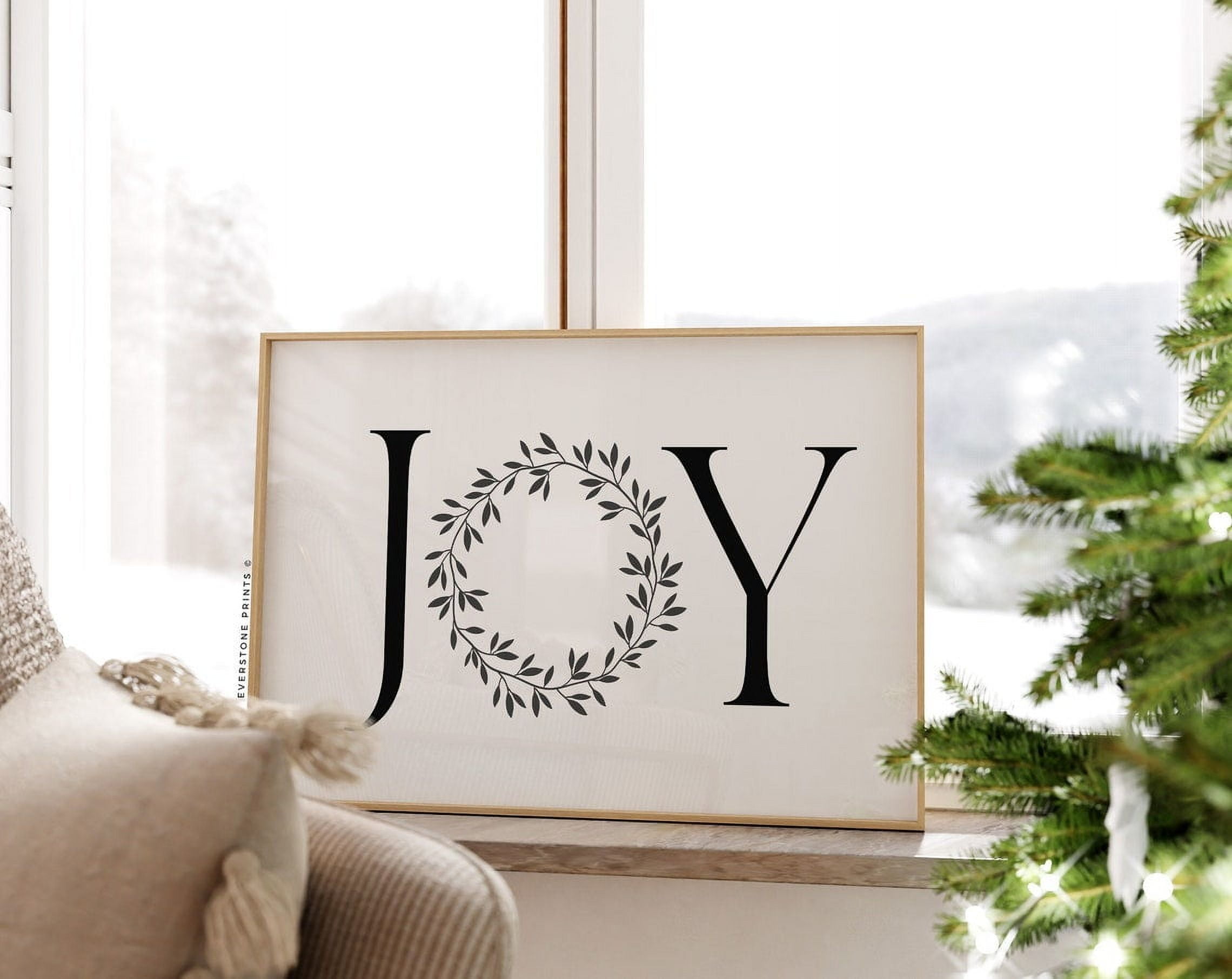 Joy, Quote, Holiday Art, Wall Art, Modern Wall Decor, 16x24 UNFRAMED ...
