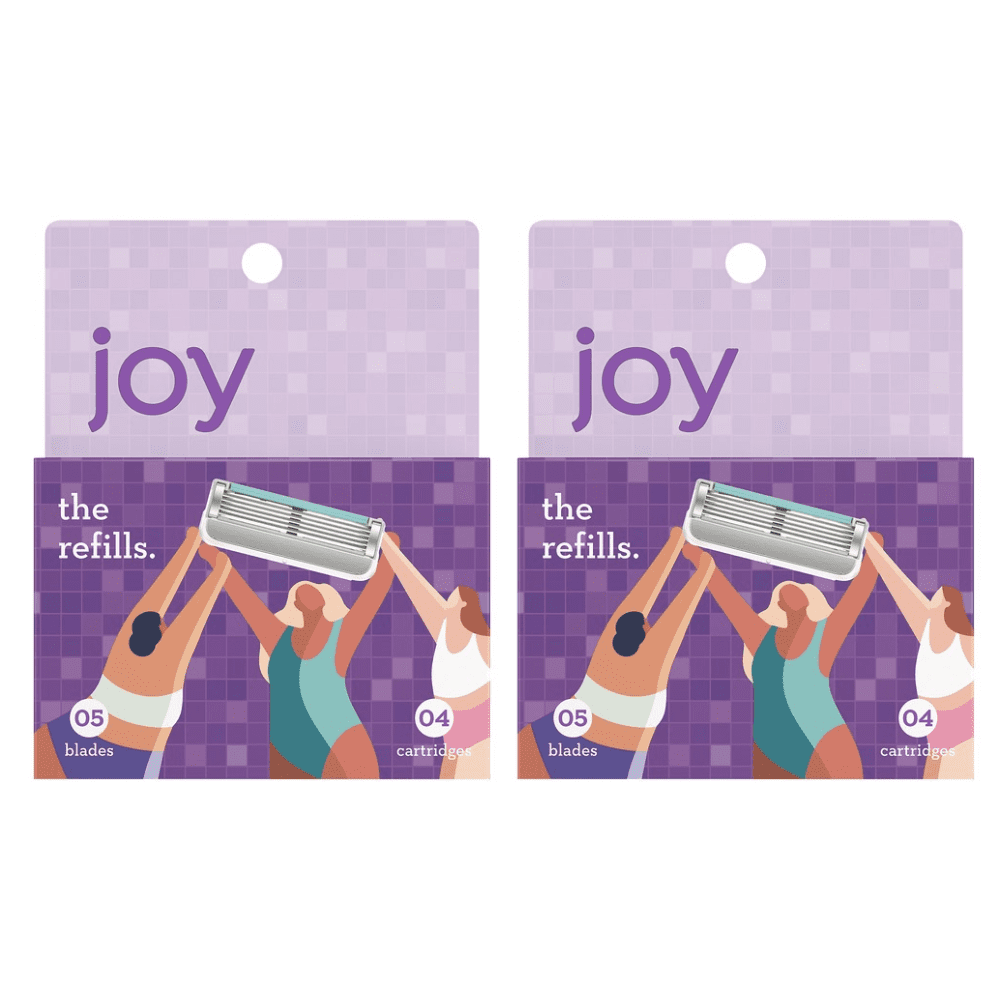 Joy Razor Blades Refill Cartridges for Women, Five Bladed, 4 Ct (Pack ...