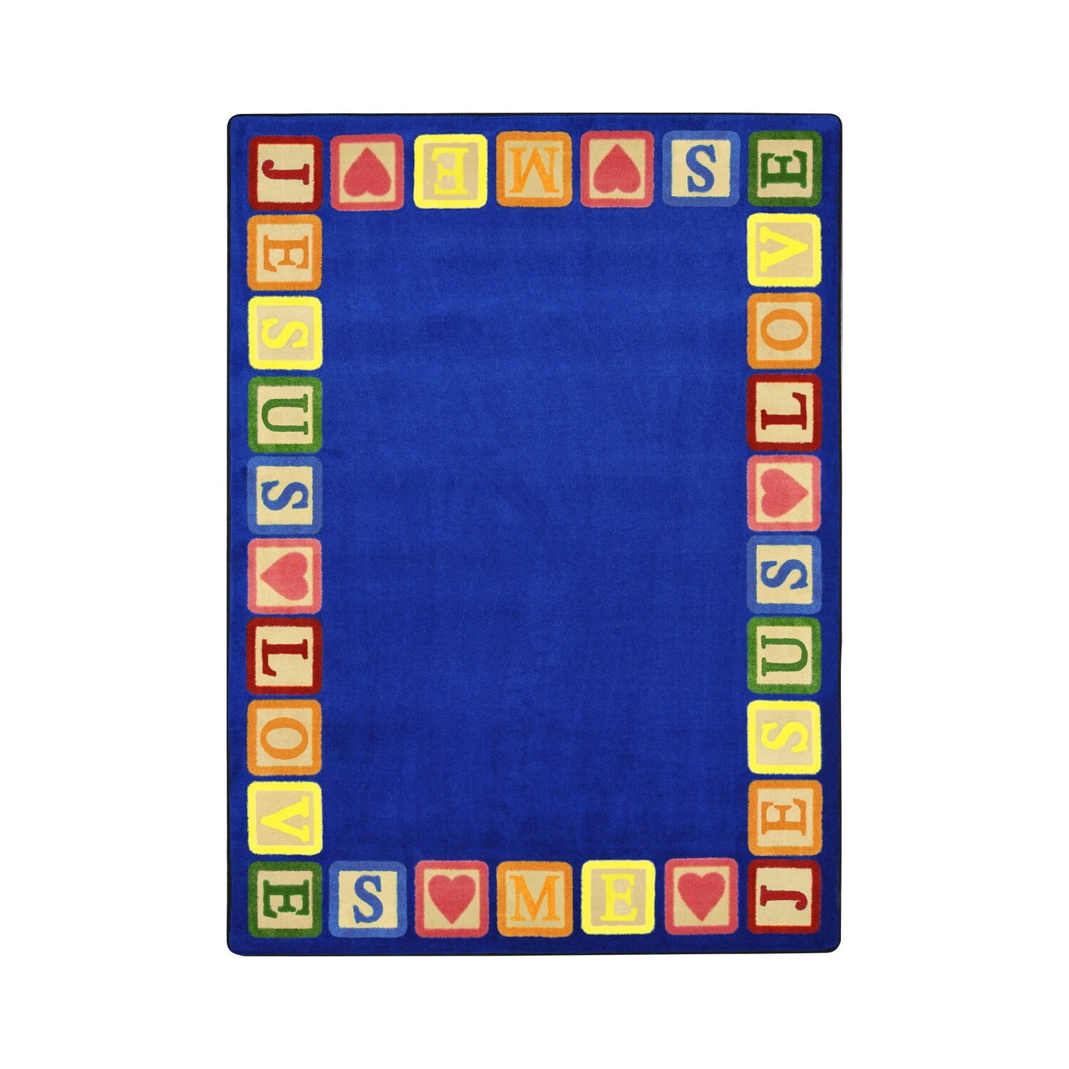 Blocks of Love 7'8" x 10'9" Area Rug In Color Multi - Walmart.com