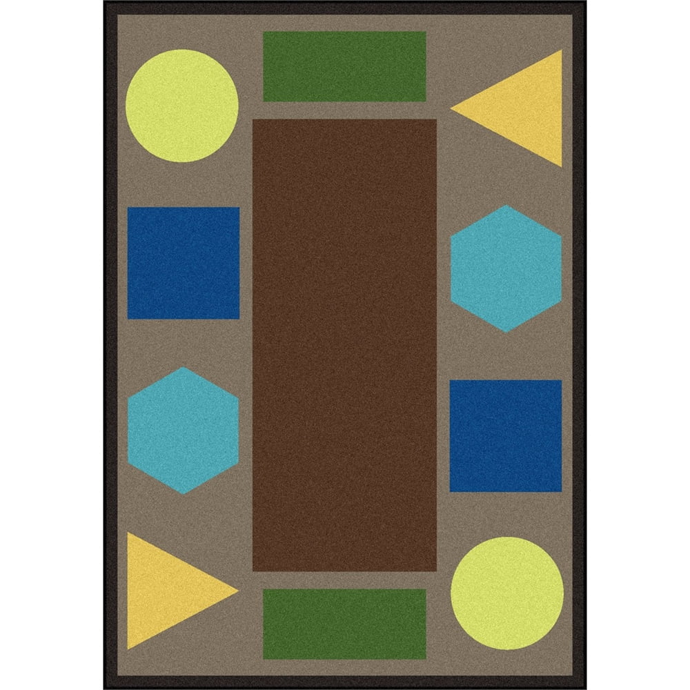 Joy Rugs Sitting Shapes Machine Tufted - Cut Pile Earthtone 10'9" x 13 ...