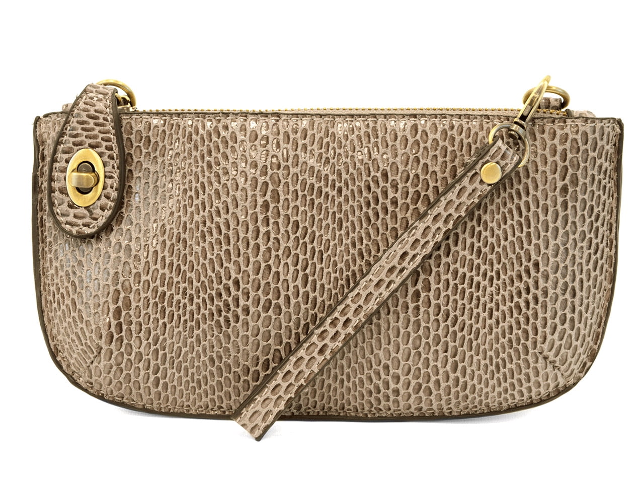 Joy Susan Women's Python Mini Crossbody Wristlet Clutch, Natural, One ...