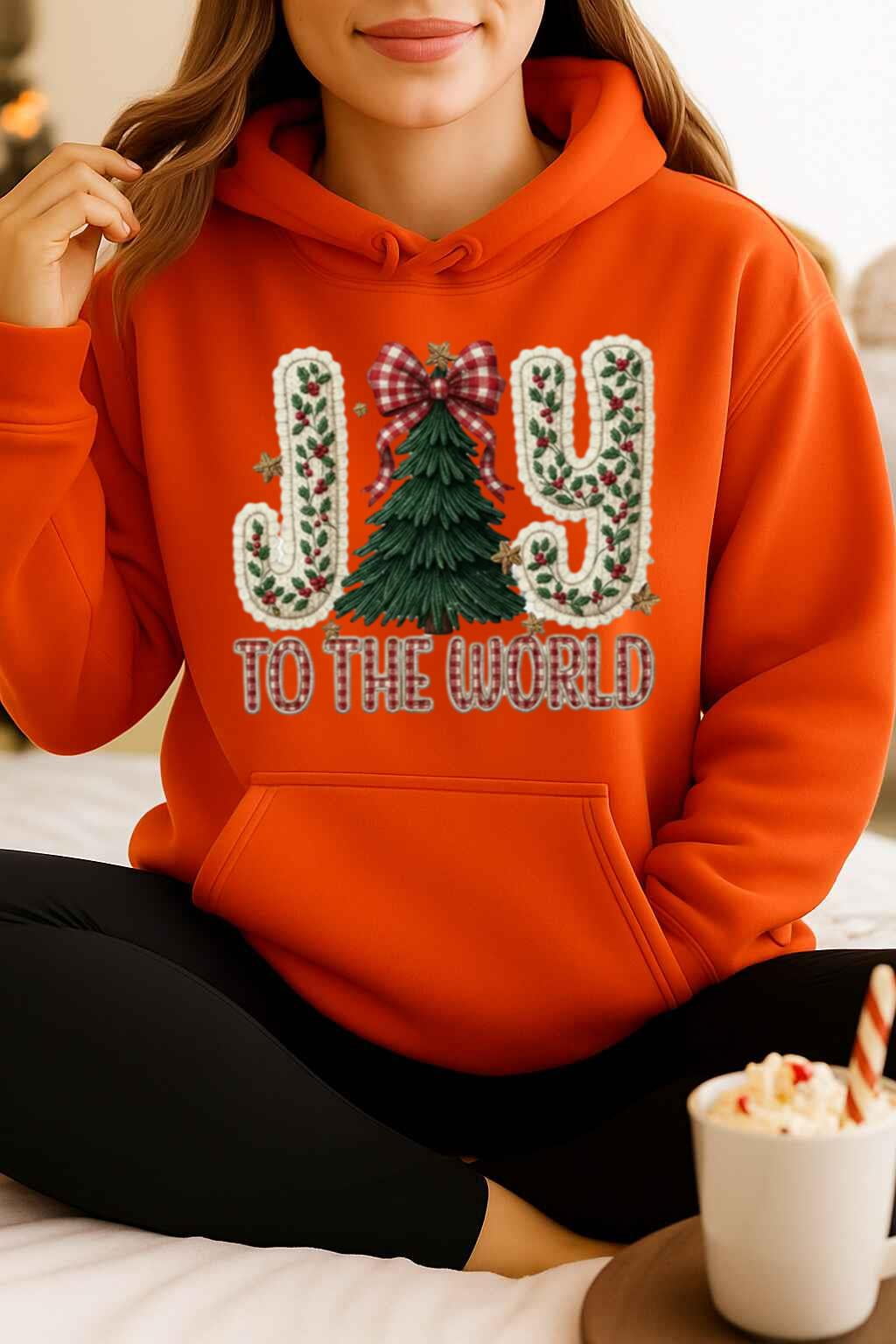 Joy To The World Coquette Holy Night Holiday Festive Unisex Hoodie up to 5XL - Walmart.com