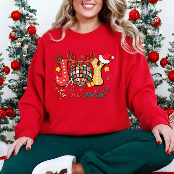 Joy To The World Disco Ball Holiday Festive Christian Christmas ...