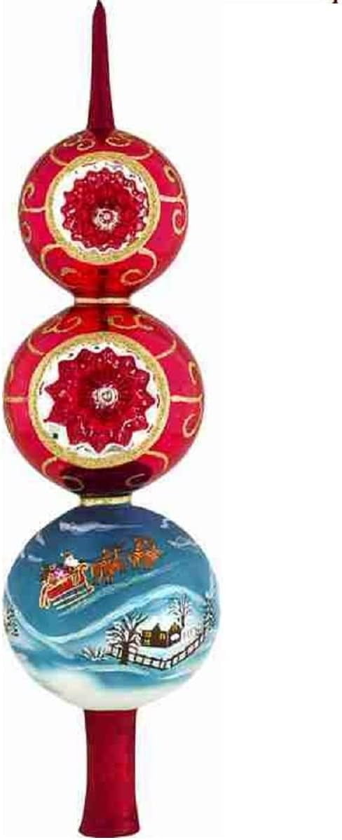 Joy To The World Metzler Brothers Santa and His Sleigh Finial Polish ...