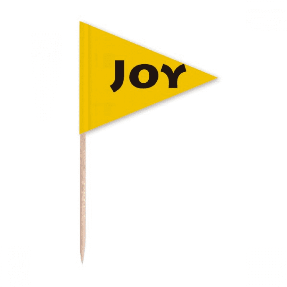 Joy Word Inspirational Quote Sayings Toothpick Triangle Cupcake Toppers ...