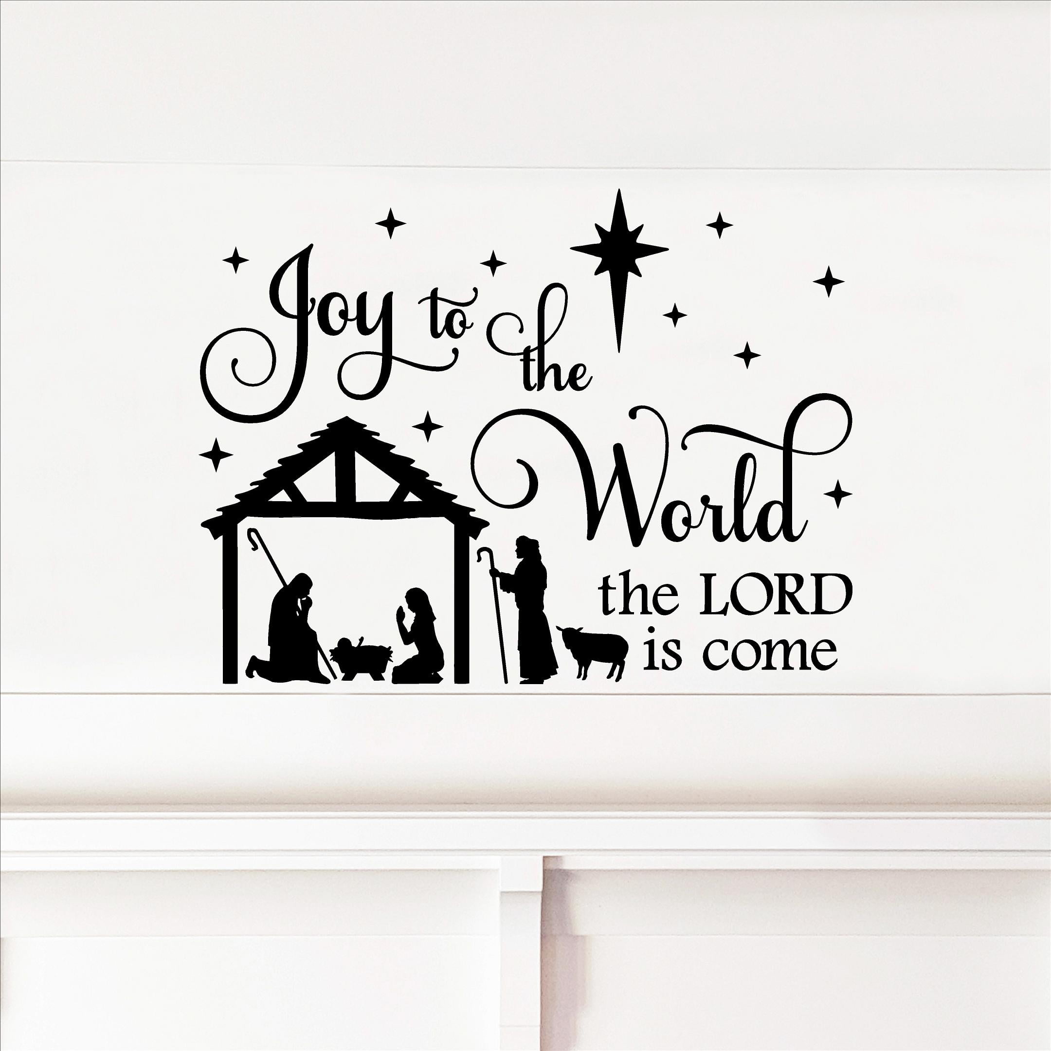 Joy to the World the LORD is come with Nativity Scene Manger Baby Jesus ...