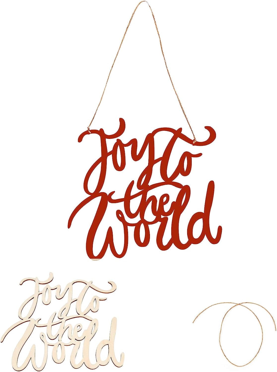 Joy to The World Wood Sign Cutout Wooden Letter Sign DIY Block Words ...