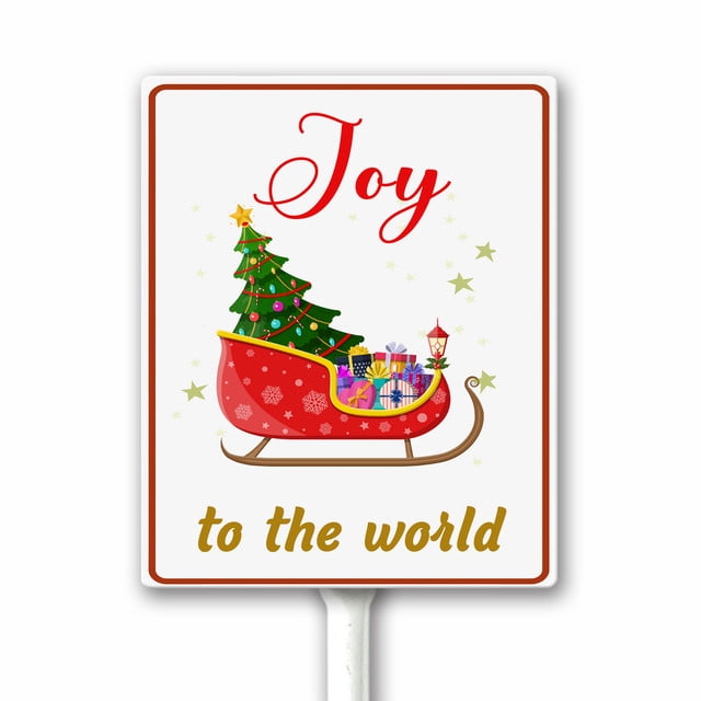 Joy to the world Christmas Yard Sign, Funny Christmas Decor Sign for ...