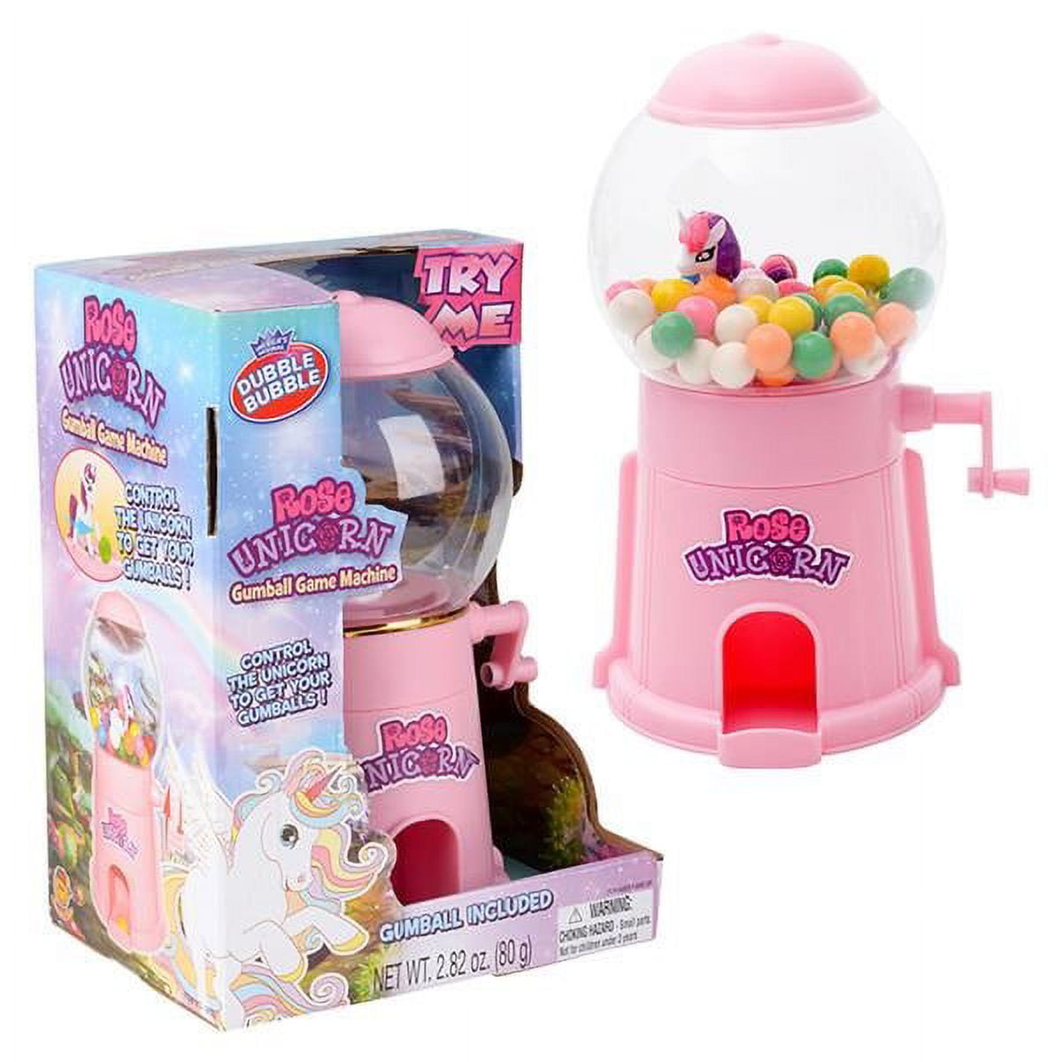 JoyAbit 9" UNICORN GUMBALL MACHINE GAME Turn handle to move unicorn ...