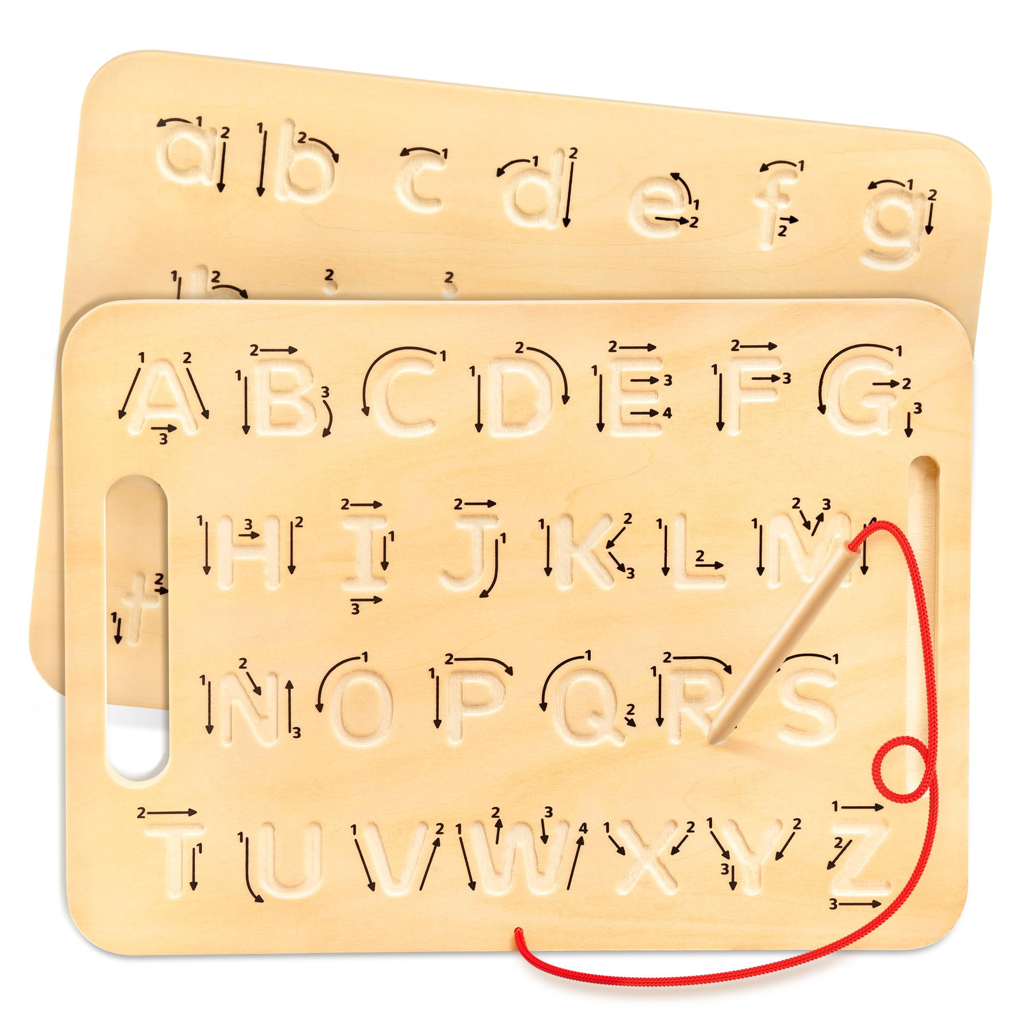 JoyCat Double-Sided Wooden Letter OIF8 Board, Alphabet Tracing ABC for ...