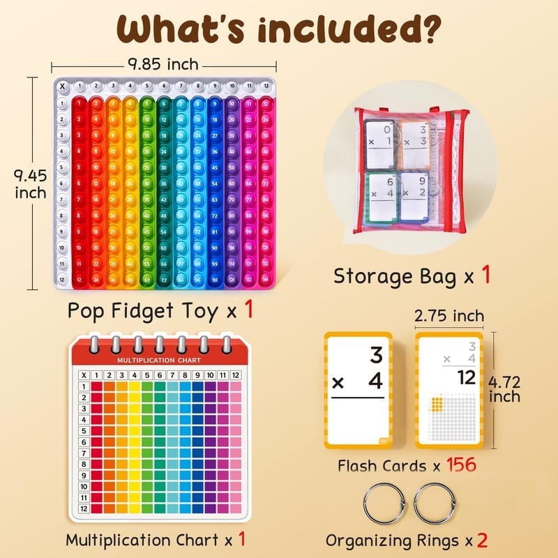 Math Fidget Toys, Math Game with Addition, Subtraction, Multiplication ...