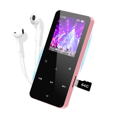 AGPTEK Portable Small Music Bluetooth Device, 32GB MP3 Player, Blue ...