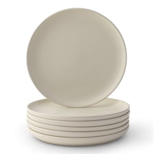 Beautiful Modern Dots Set of 4 Stoneware Dinner Plates White by Drew ...