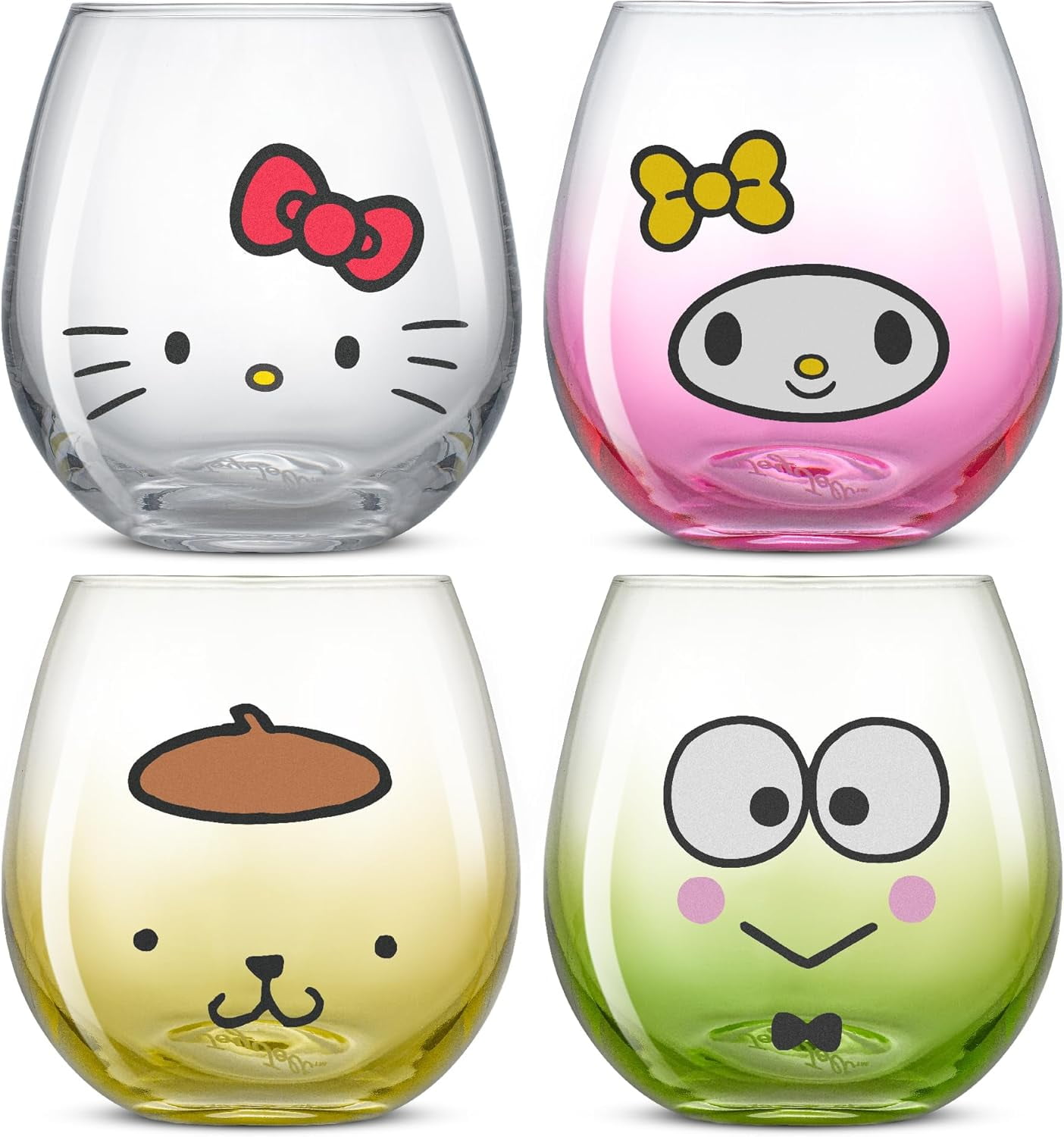 JoyJolt Sanrio Hello Kitty & Friends Hello Sippy Drinking Glasses, 15 ...