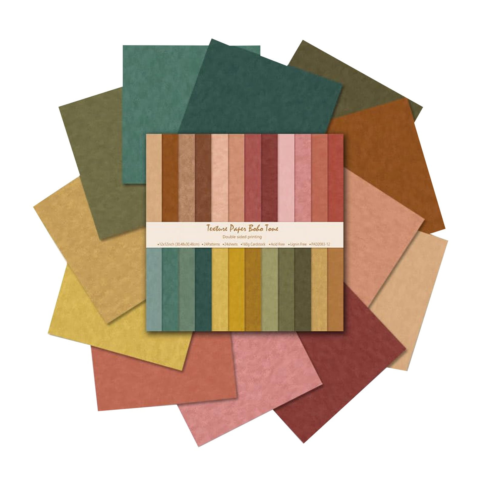 JoyMagic 12x12 Inch Double-Sided Scrapbook Paper Pack - 60 Sheets Acid ...