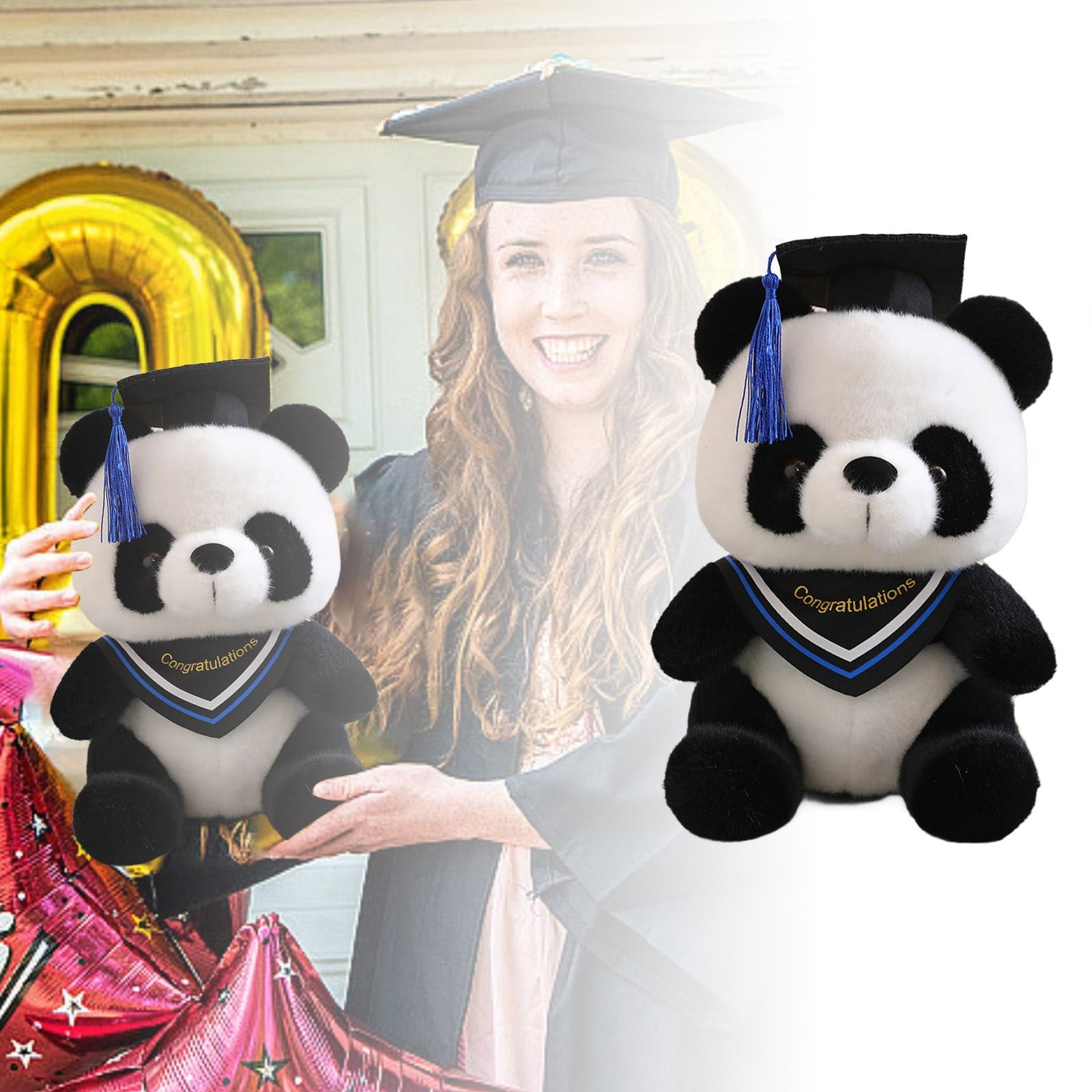 JoyMagic Dolls & Accessories Graduation Memorial Toy Doctor Scarf Panda ...
