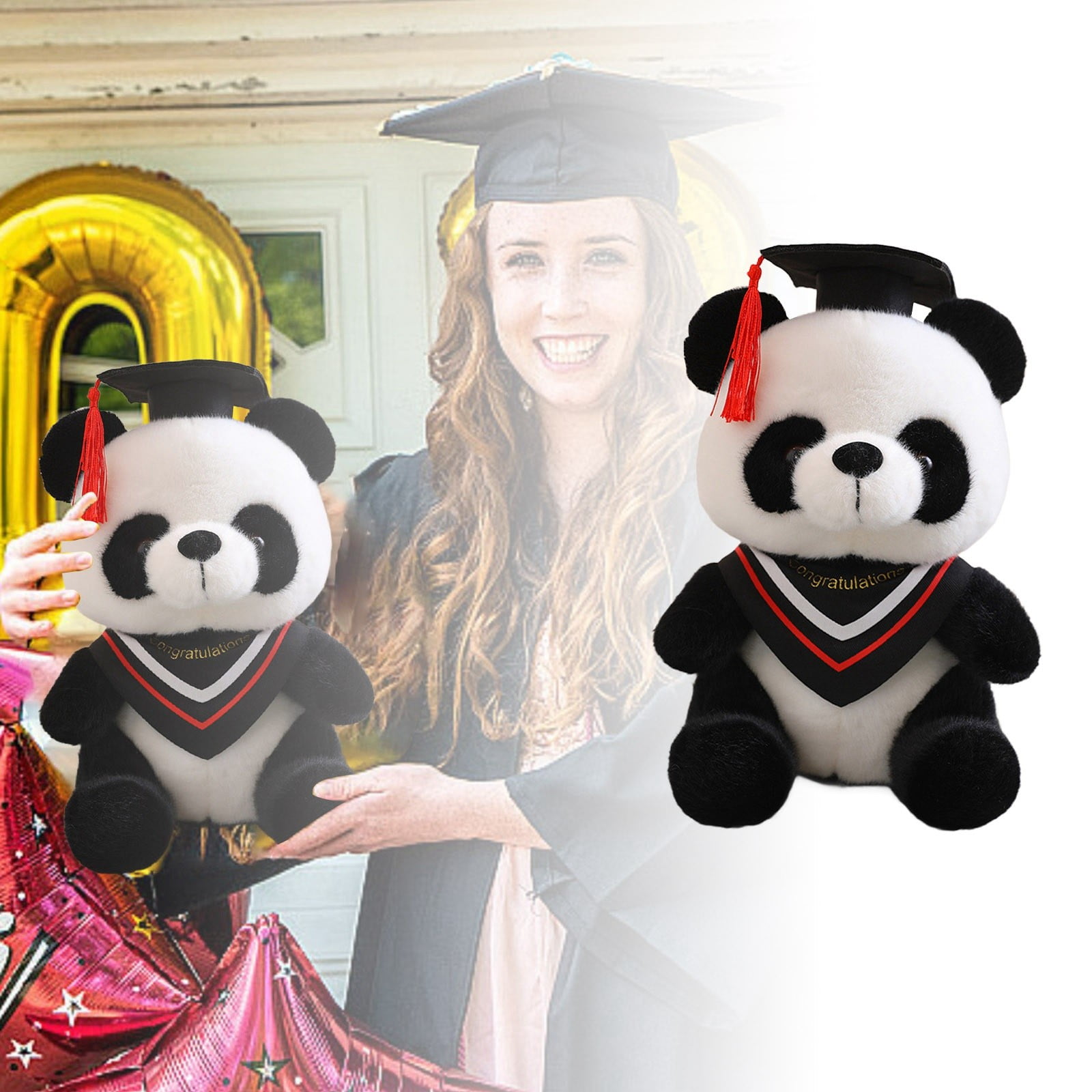 JoyMagic Dolls & Accessories Graduation Memorial Toy Doctor Scarf Panda ...