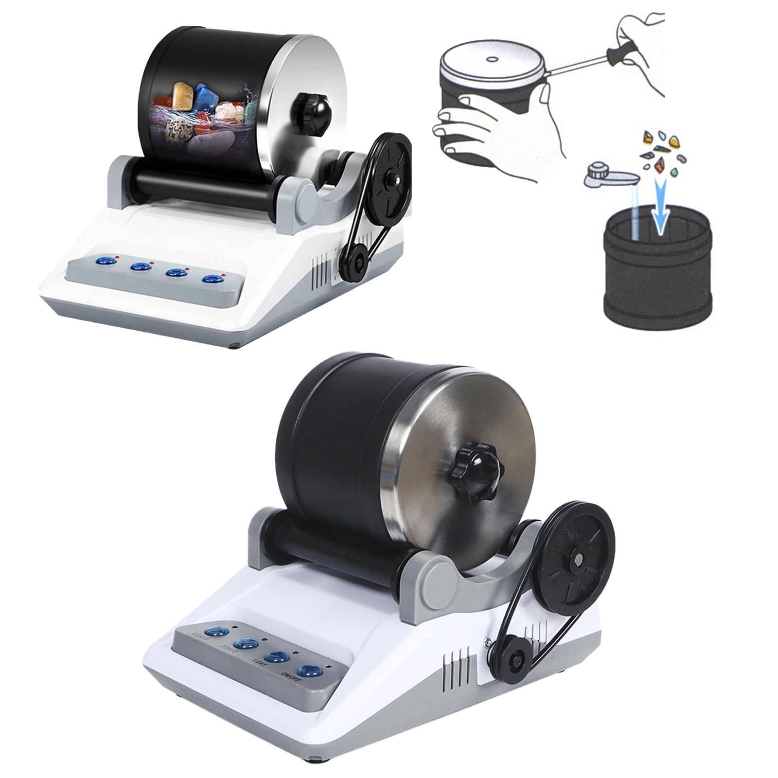 JoyMagic Professional Rock Tumbler Kit with Jewelry Tools - DIY Stone ...