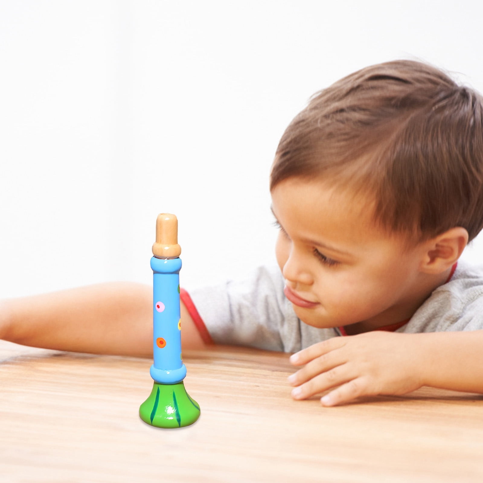 JoyMagic Small Wooden Trumpet Children's Toy Baby Plays Early Education ...