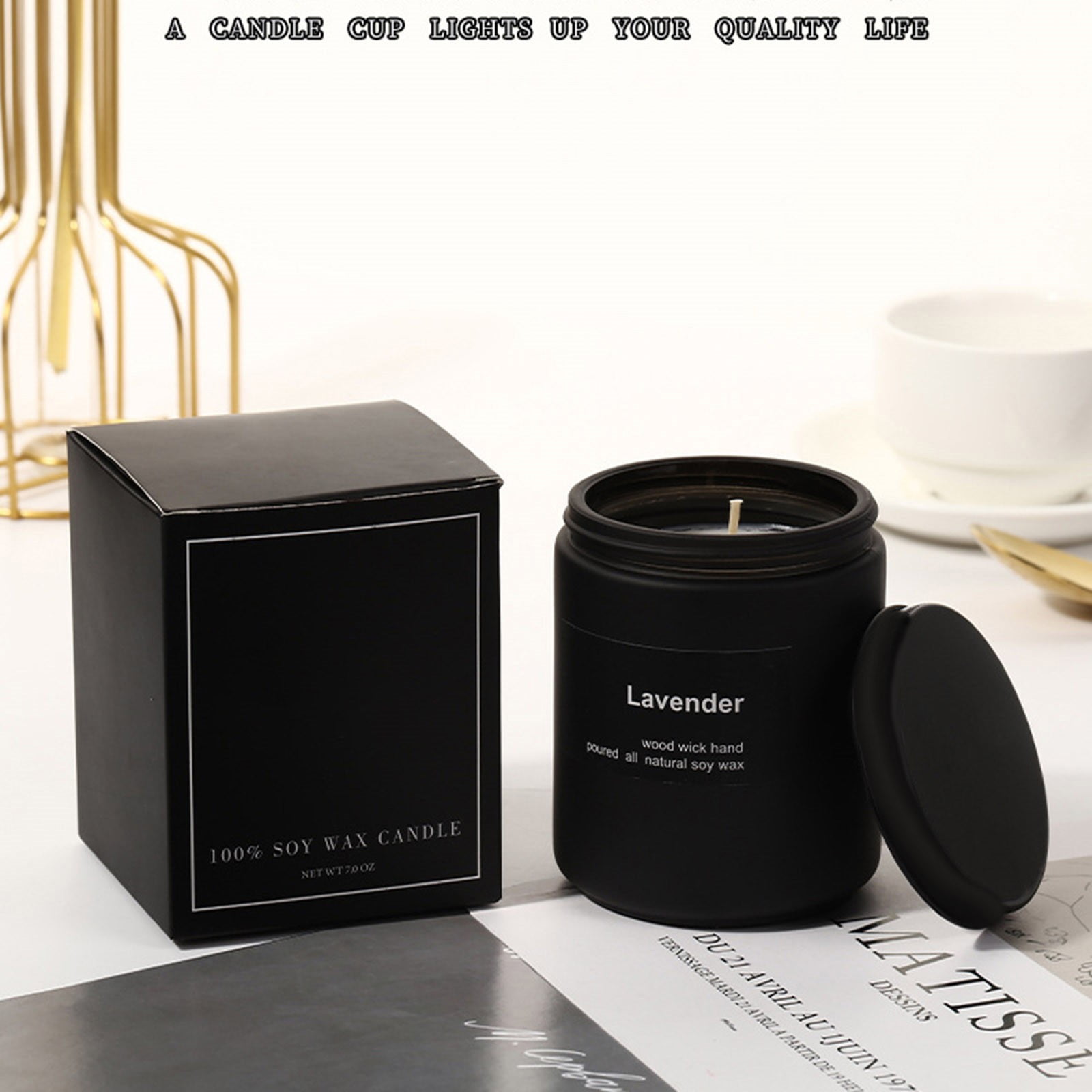 JoyMart 2pc Scented Candles For Home Decor Candle For Men Him 45Hours ...