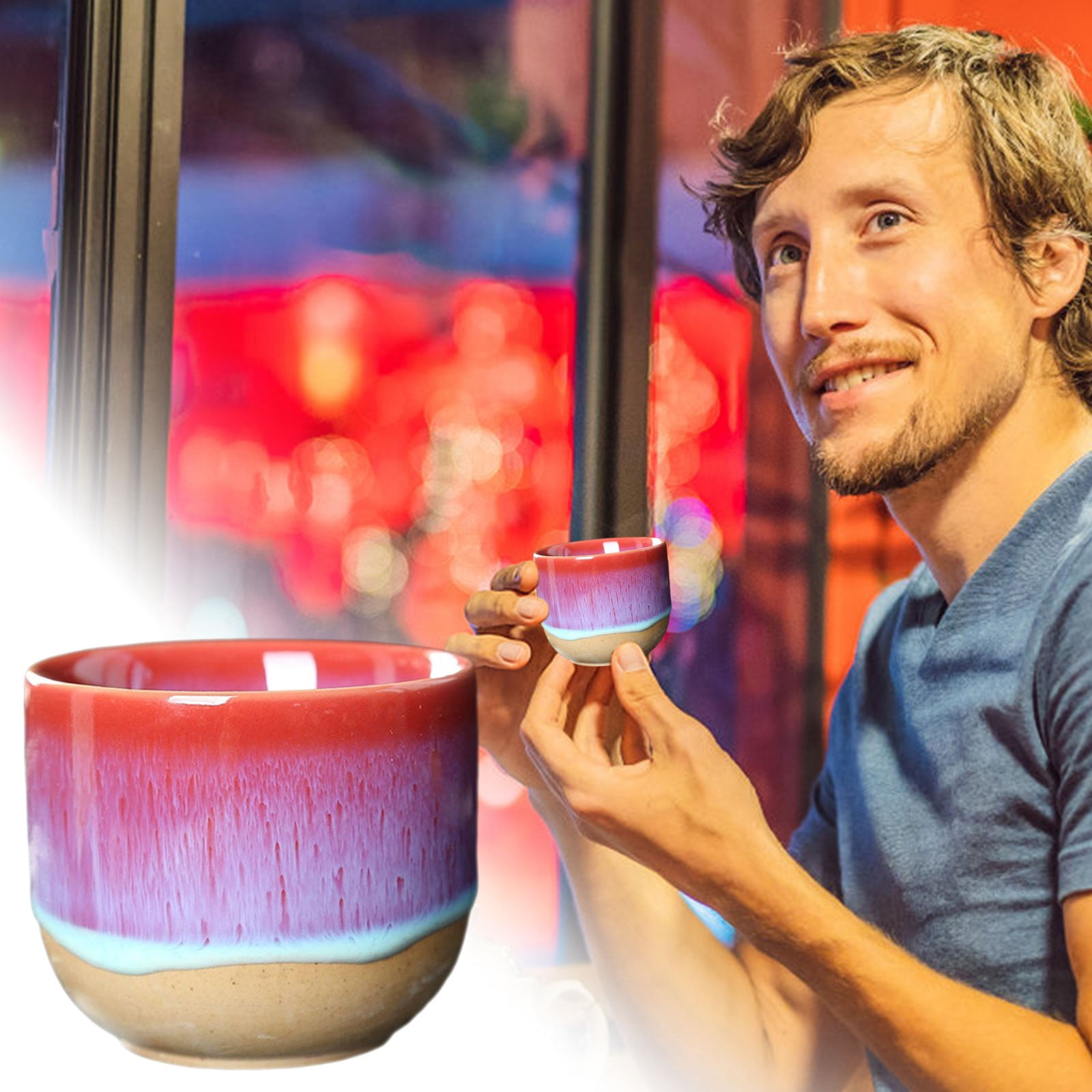 JoyMart Ceramic Tea Cups Cup 150 Ml Cup Japanese Style Abstract New ...