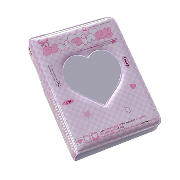 JoyMart Compact 3Inch Photo Card Album PVC Idol Photocard with Heart ...