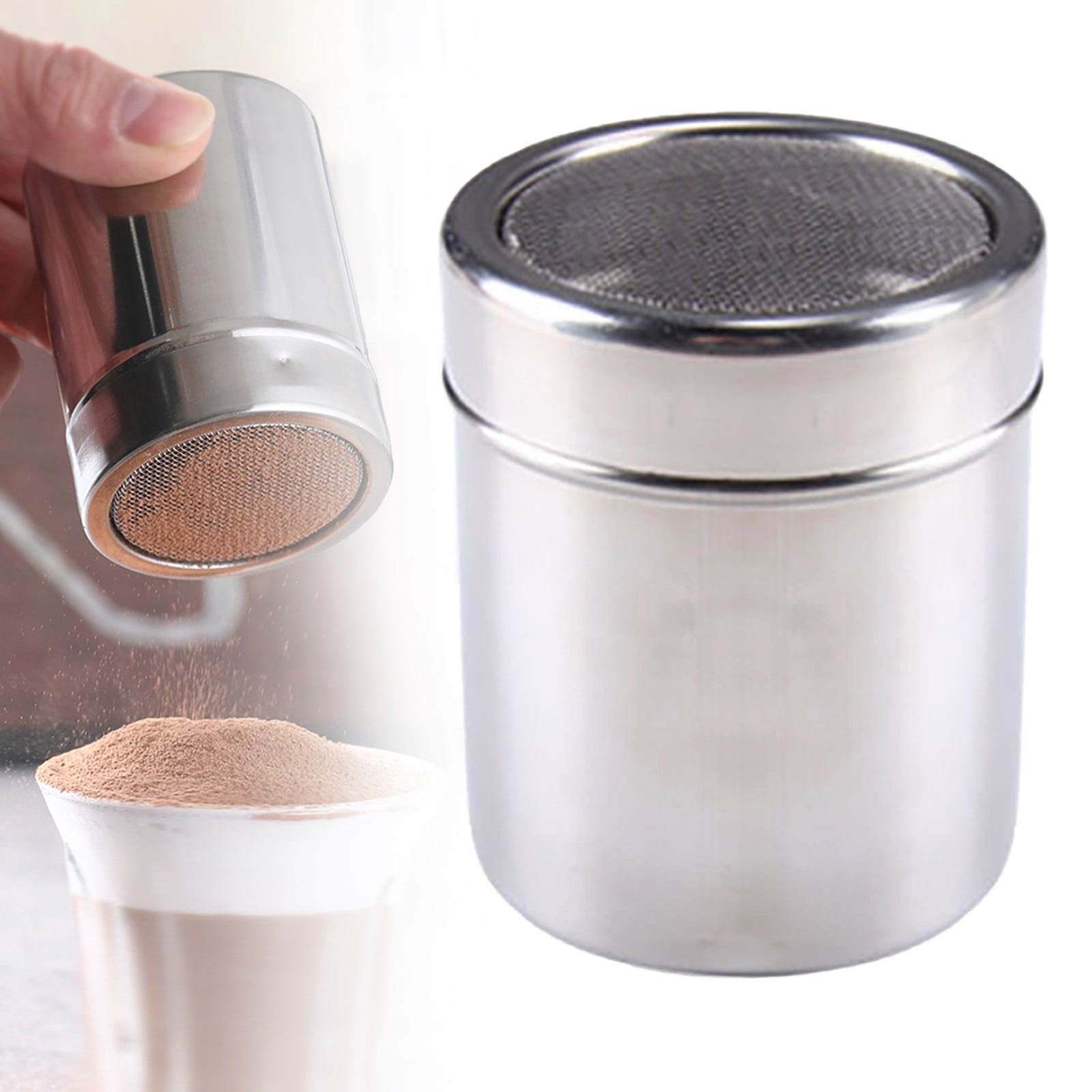JoyMart Flour Shaker Multi Purpose Stainless Icing Sugar Duster for ...