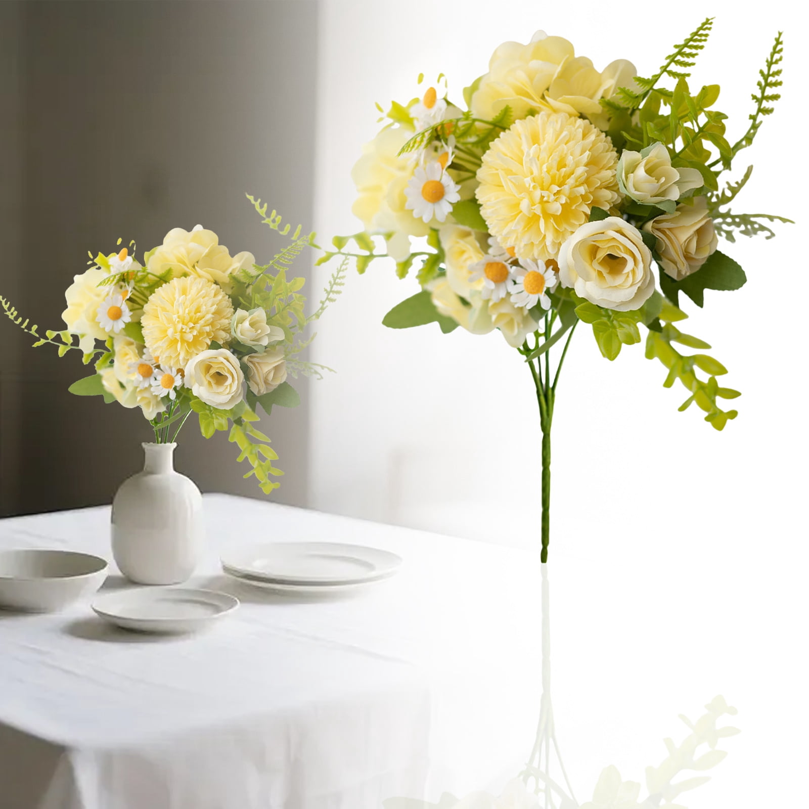 JoyMart Lifelike & Rose Wedding Bouquet Artificial Bridal Bouquet With ...