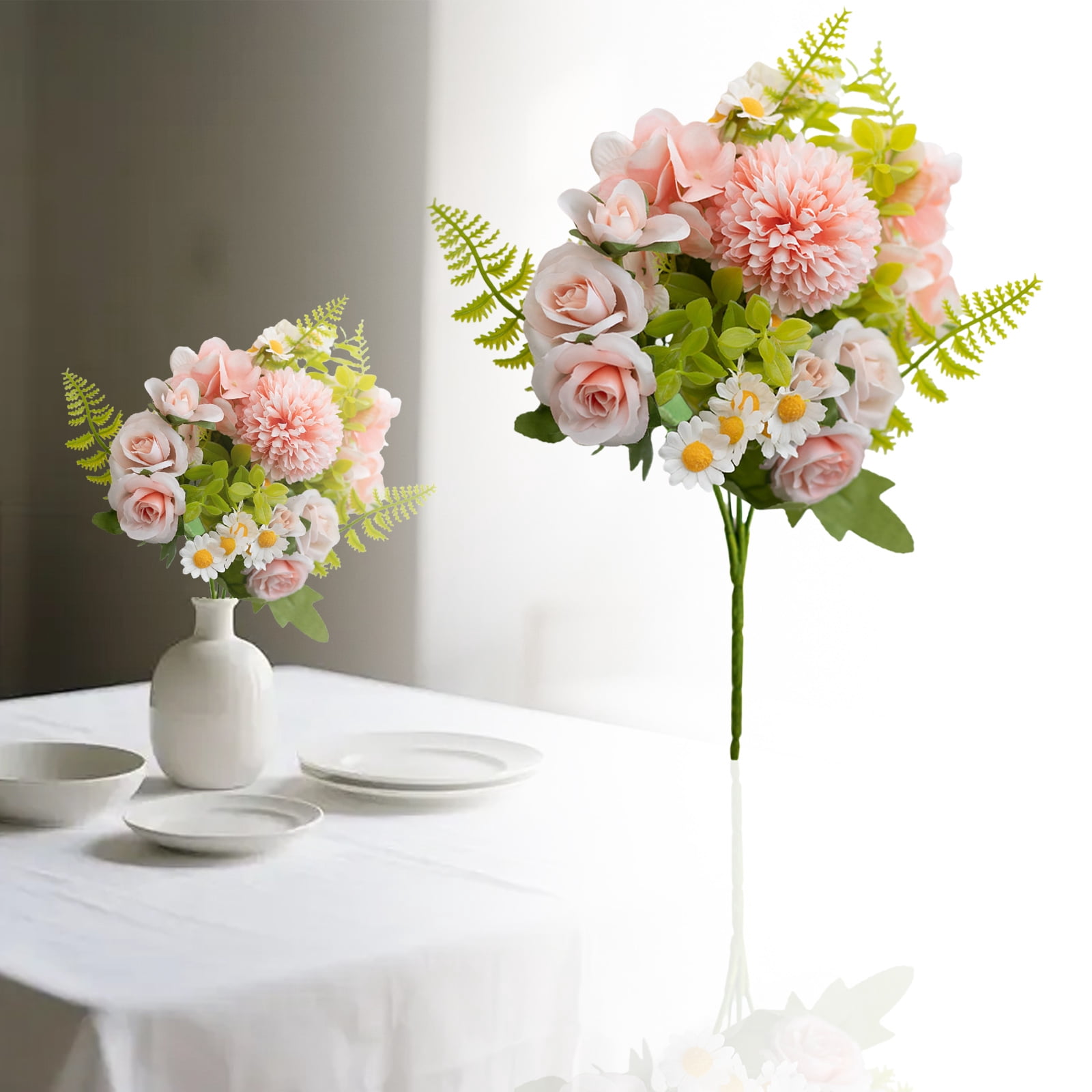 JoyMart Lifelike & Rose Wedding Bouquet Artificial Bridal Bouquet With ...