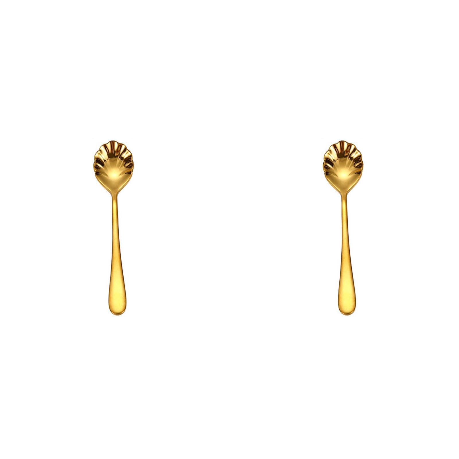 JoyMart Shape Stainless Sugar Spoon Small Spoons for Dessert Tiny Jelly ...