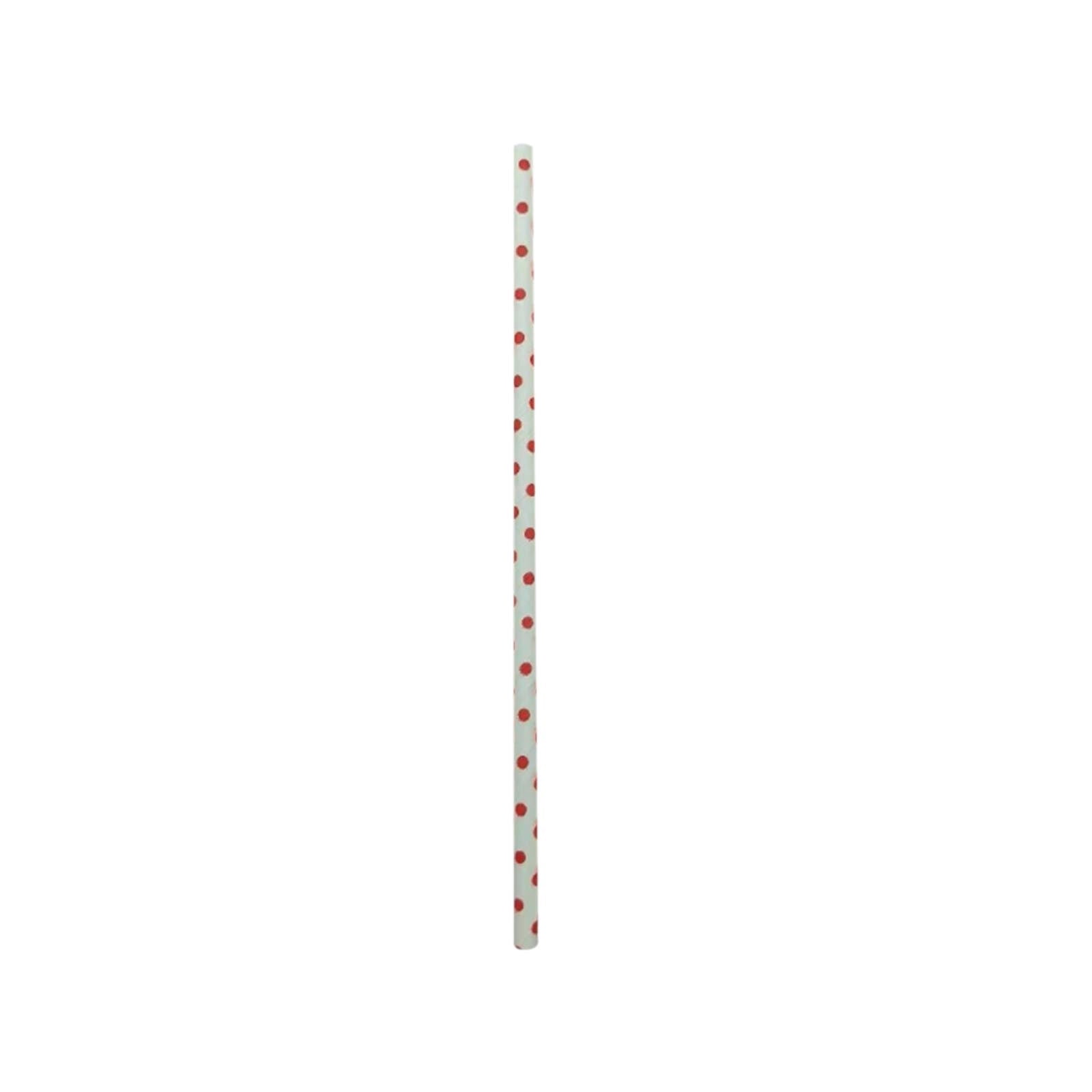 JoyMoreHome [100 Pack]Red Straws, Disposable Red and White Straws ...