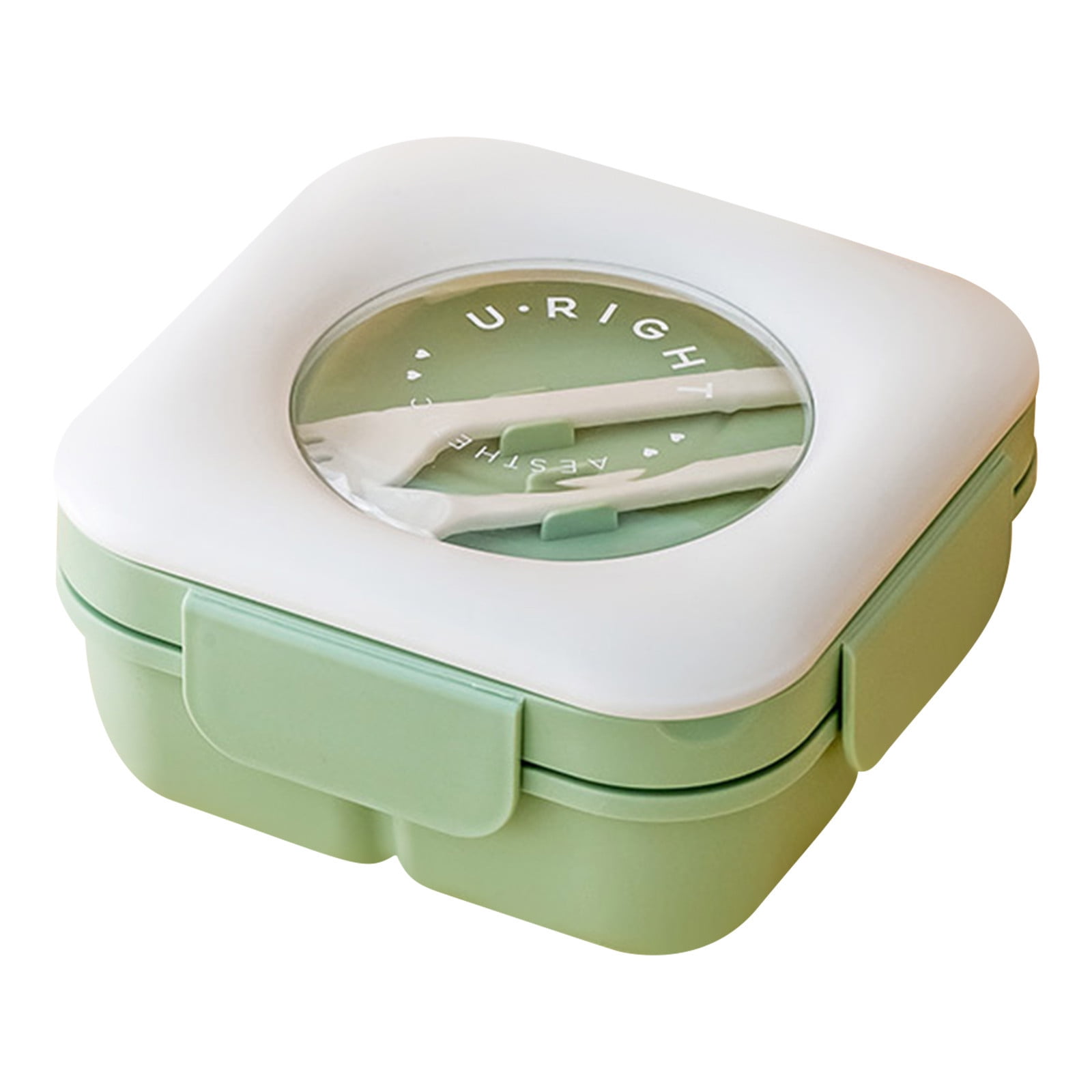 JoyMoreHome 2 Compartment Bento Box with Lunch Bag & Cutlery Set ...
