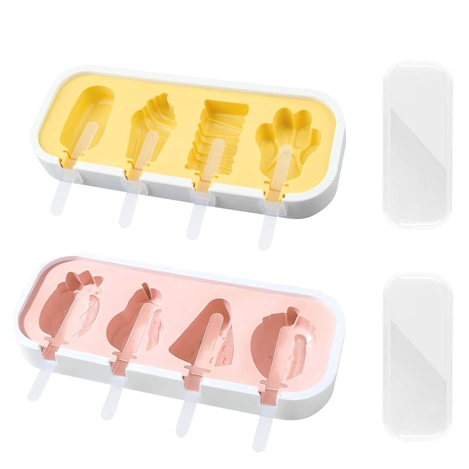 JoyMoreHome 2Pcs Popsicles Molds with Lid, Mini Popsicle Molds Cute ...