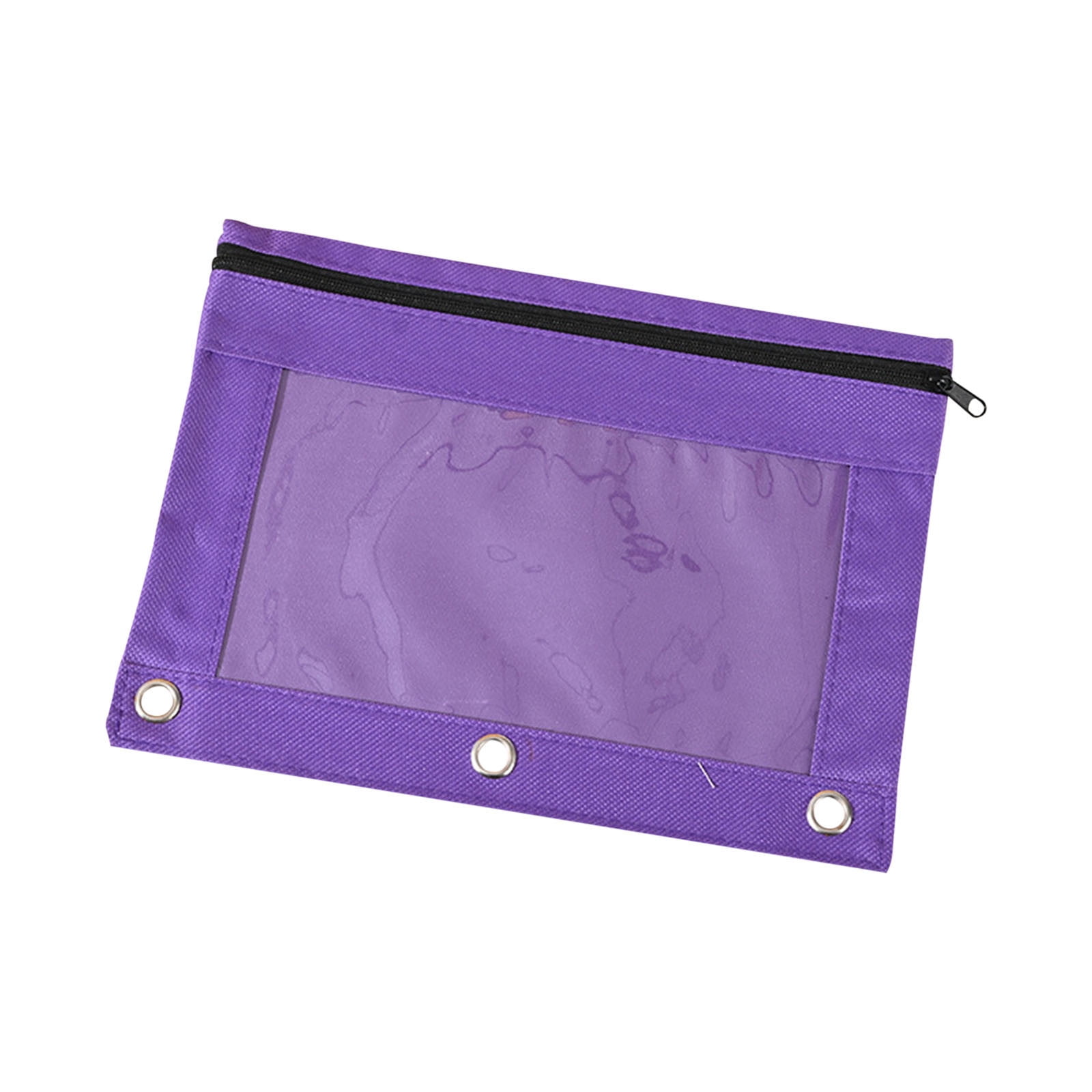 JoyMoreHome 3 Ring Pencil Pouch with Clear See Through Window - Walmart.com