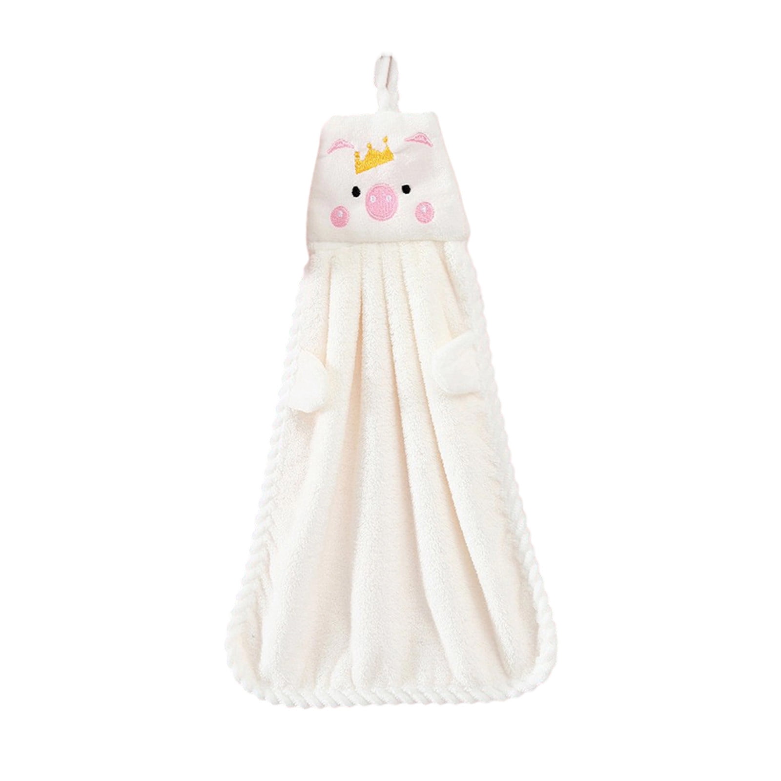 JoyMoreHome Cartoon Hanging Hand Towels, Soft Cozy Absorbency Towel ...