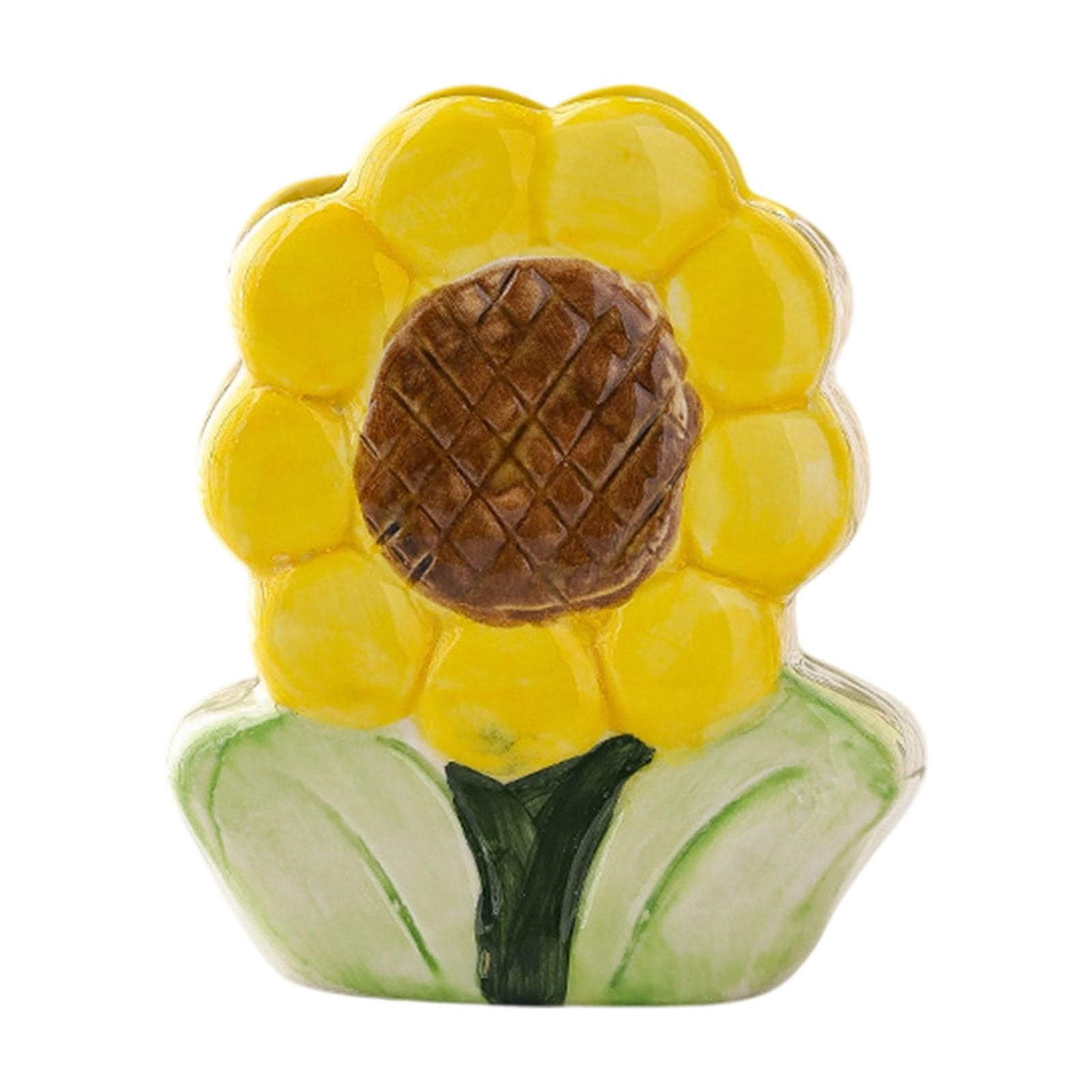 JoyMoreHome Ceramic Sunflower Flower Cosmetic Storage Box Pen and ...