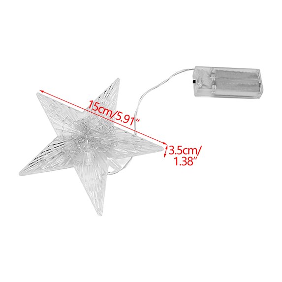 JoyMoreHome Christmas Tree Topper Star LED Lighted with Remote Control ...