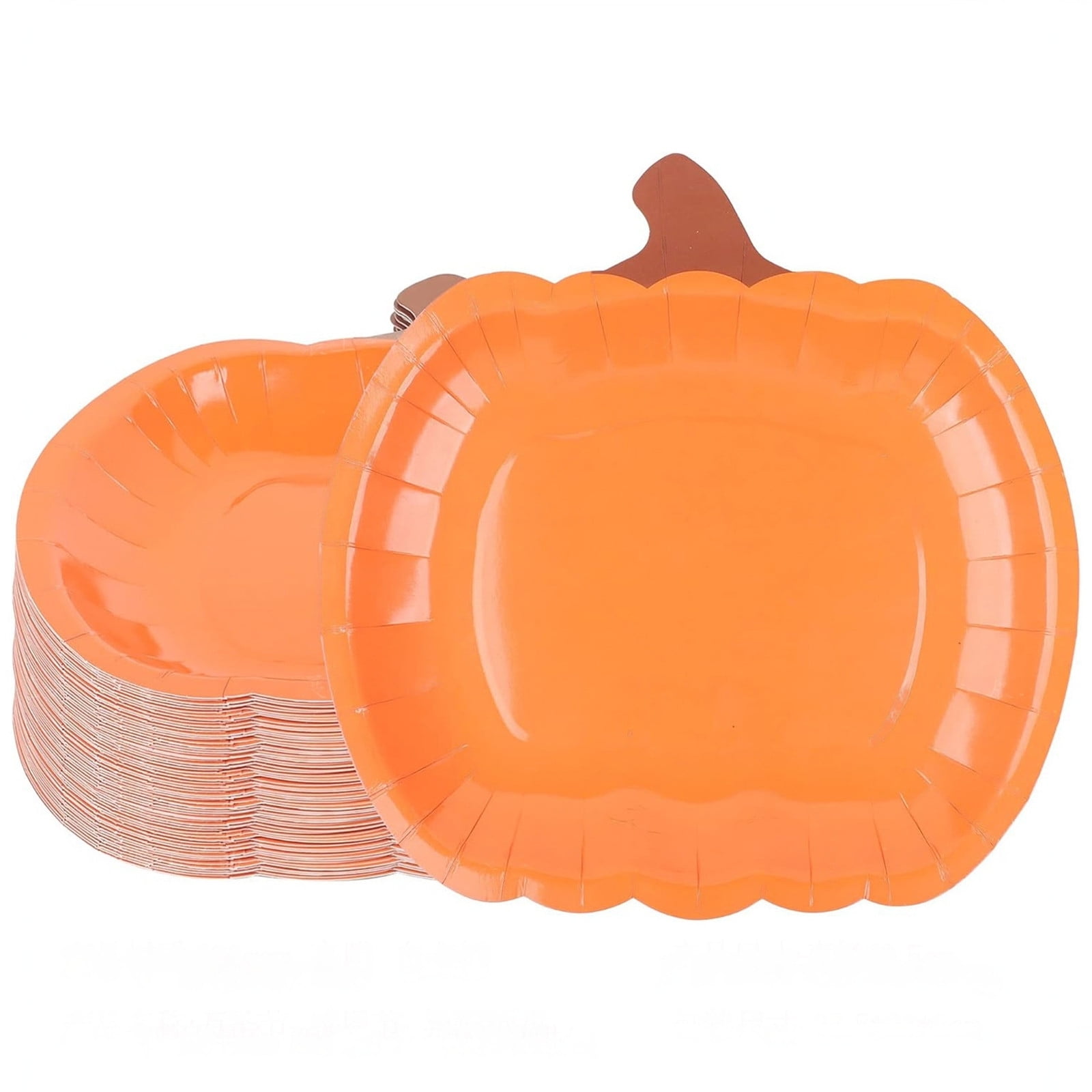 JoyMoreHome 20Pcs Halloween Pumpkin Paper Plates 9 Inch Disposable Fall ...
