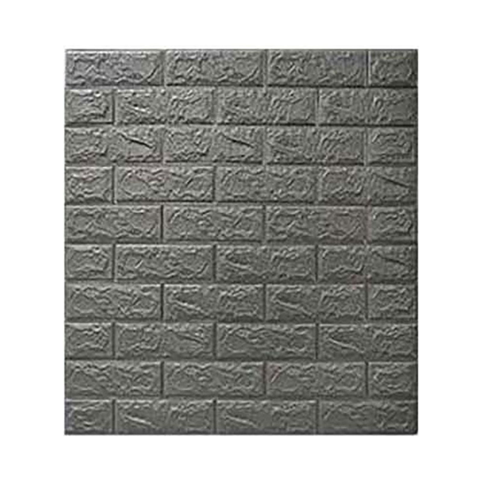 JoyMoreHome Clearance 3D Wall Panels Peel and Stick in Grey Black Stone ...
