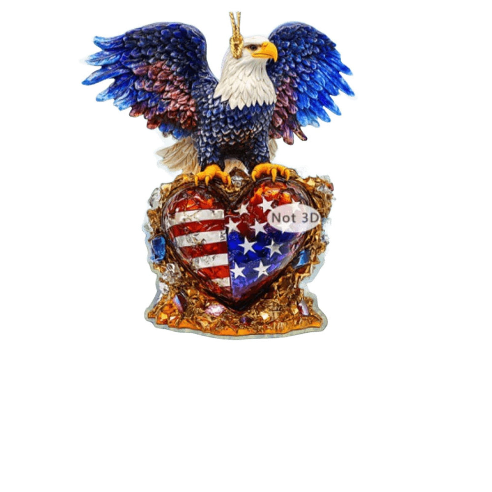 JoyMoreHome 4th of July Acrylic American Eagle Figurine Eagles and ...