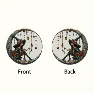 COM1950s Moonlight Witch Acrylic Sun Catcher Window Hanging - Stained ...