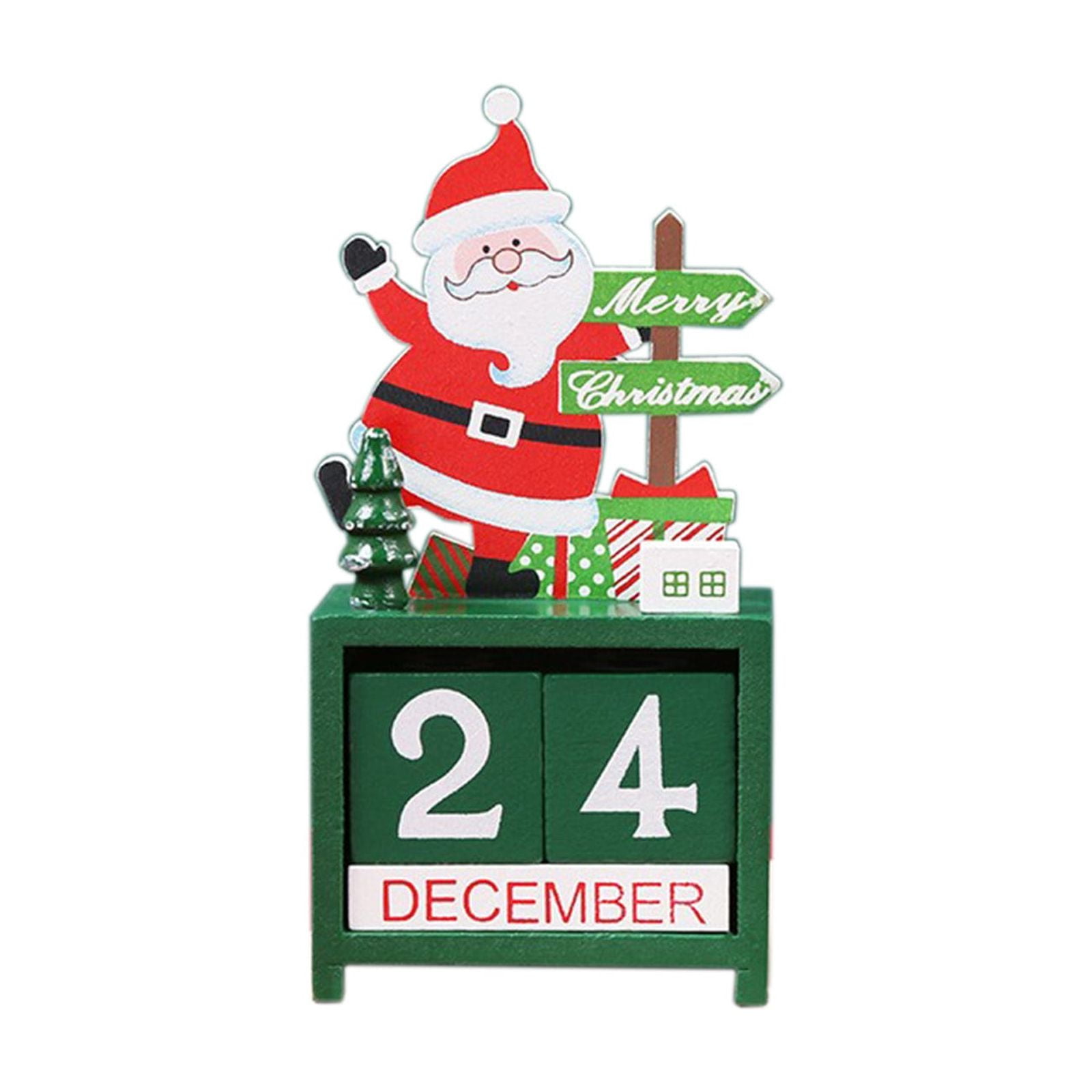 JoyMoreHome Christmas Advent Countdown Calendar Christmas Gifts,Wooden ...